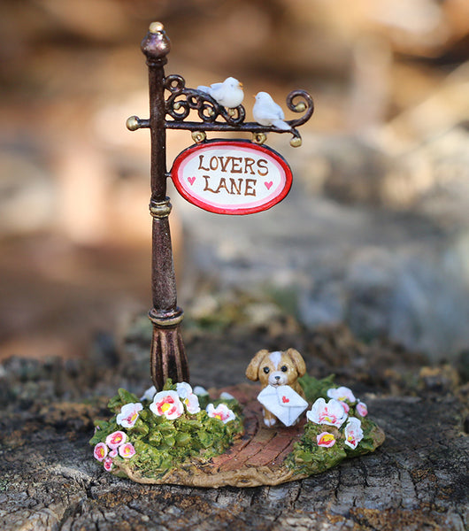 Lover's Lane Sign Post - Wee Forest Folk